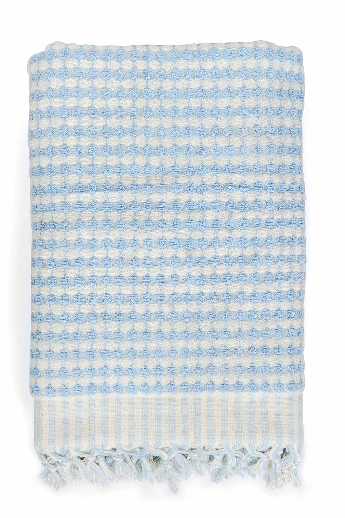 Pompom Turkish Cotton Bath Sheet - Pale Blue– Miss April Towels