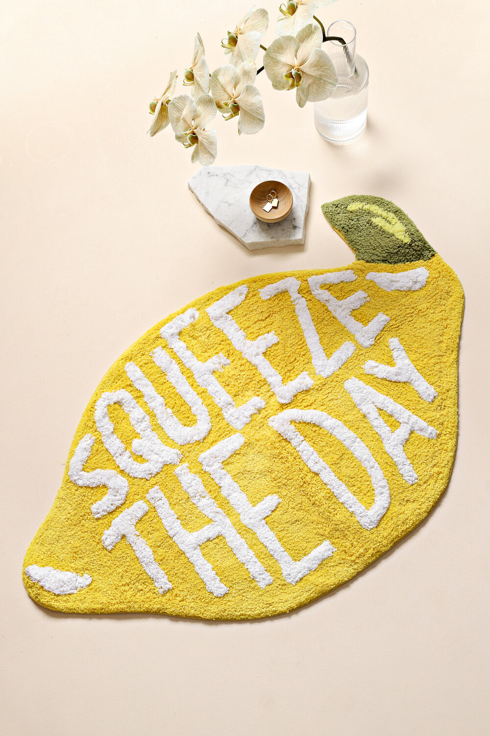 Lemon Bath Mat - Squeeze The Day– Miss April Towels